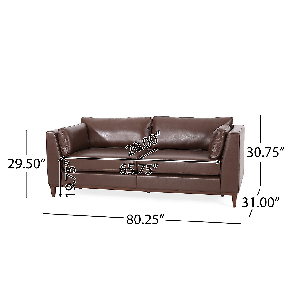 Christopher Knight Home Warbler Sofas, Cognac Brown