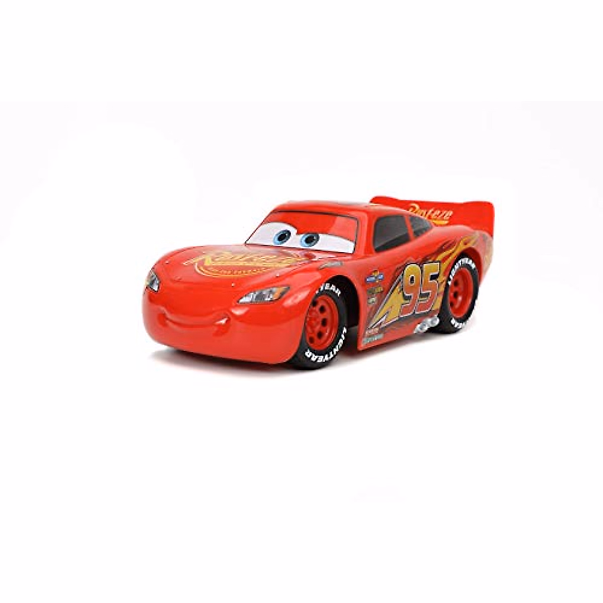 Jada Toys Pixar Cars 1:24 Lightning McQueen RC Remote Control Car 2.4 GHz Red Toys for Kids
