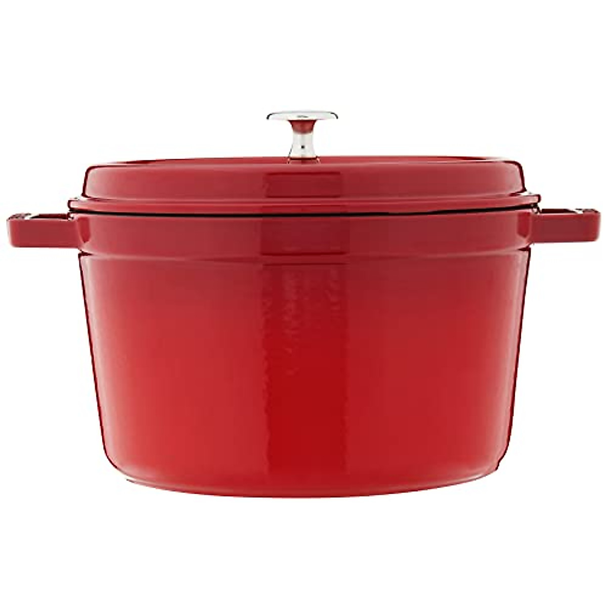 Staub Cast Iron Dutch Oven 5-qt Tall Cocotte, Made in France, Serves 5-6, Cherry