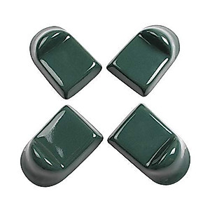 BBQ Ceramic Feet Shoes For Big Green Egg,Dracarys Grill Shoes Big Green Egg Base Feet Accessories Used to Place Grill on A Combustible Material Built-in Application (not for minimax)- 4 Green of set