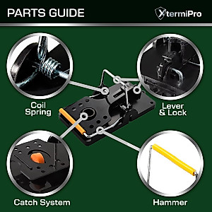 Mouse Traps Indoor for Home - 6 Pack Rat Traps Outdoor Large Fast Kill | Reusable Mice Traps | Easy Setup Chipmunk Trap | Small Rodent Traps | Effective and Safe Mouse Trap for Home Office |