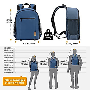 TARION Camera Bag Professional Camera Backpack Case with Laptop Compartment Waterproof Rain Cover for DSLR SLR Mirrorless Camera Lens Tripod Photography Backpack for Women Men Photographer Blue TB-S