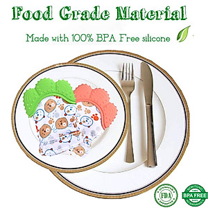 Baby Teething Mitten 2Pack-Stimulating Teeth Toys for Infant,Avoid Scratching (Orange2)