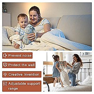 Neatbuddy Headboard Stoppers for Wall, 2023 Newest Transparent Bed Stoppers, Adjustable Threaded Bed Frame Anti-Shake Tool for Bed, 2PCS Headboard Stabilizer, 2.16"-4.92"