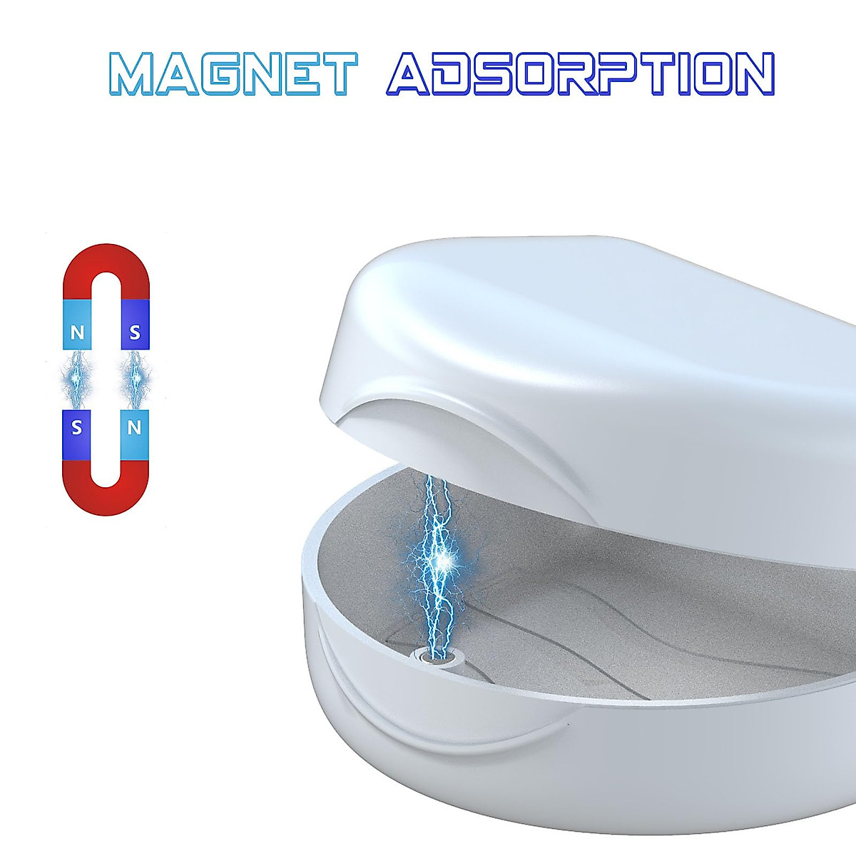 Orthodontic Mouthguard Case Dental Retainer Case-White