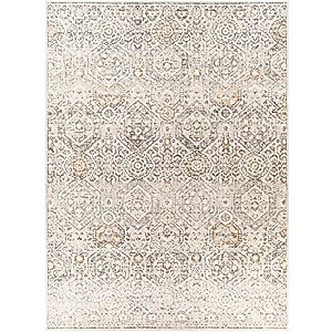 Mark&Day Area Rugs, 8x10 Geelbroek Updated Traditional Tan/Ivory Area Rug, Beige/Gray/Black Carpet for Living Room, Bedroom or Kitchen (7'10" x 10'2")