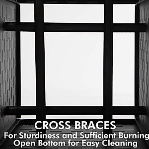 Yamadao 30 Inch 63 Gallon Ultra Thick Burn Barrel Burn Drum for Yard Waste Incinerator Barrel Burn Cage for Paper Leaf Trash Wood Backyard Bonfire