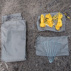 Go Outfitters Apex Camping Shelter/Hammock Tarp, Coyote Brown