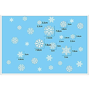 130PCS Christmas Window Clings Stickers,Christmas Decorations,Santa Claus, a Lovely Deer, Snowman, Small Gifts, Christmas Windows Decals can Remove The Sticker, Used for Christmas Decoration