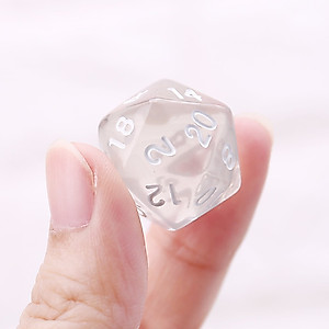7Pack of Transparent Color D4 D6 D8 D10 D12 D20 Polyhedral Dice for Dungeons and Dragons DND RPG Table Games P