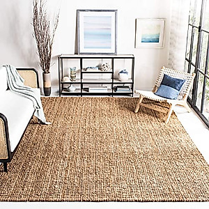 SAFAVIEH Natural Fiber Collection 8' x 10' NF447A Handmade Chunky Textured Premium Jute 0.75-inch Thick Area Rug