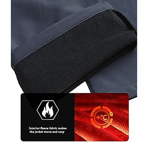 MAGCOMSEN Tactical Pants Men Waterproof Pants Camping Pants Hiking Pants Winter Pants Skiing Pants Snow Pants Black