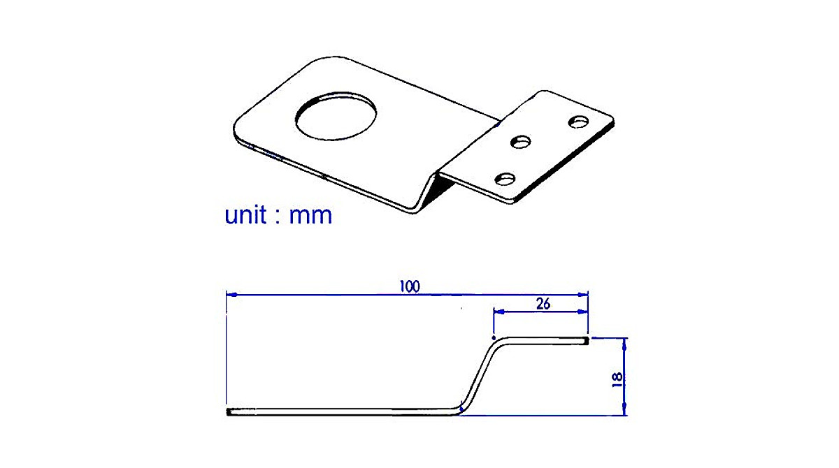 UngSung NMO Antenna Bracket - Stainless Steel Hood Mount