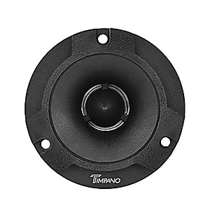 Timpano TPT-ST2 Black 3.75 Inch Super Tweeter, 4 Ohm, 500 Watts Peak, 105 dB Bullet, 1 in Voice Coil, Slim Profile Tweeters for Pro Car Audio (Pair)