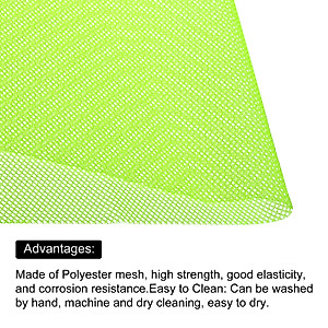 MECCANIXITY 120cm/46.8inch Mesh Fabric Lightweight Sheer Slightly Stretchy for Backpack Pocket and Straps, Netting Clothes, Netting Bag, Shopping Bag Lemon Yellow 1yard