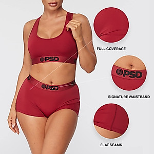 PSD Women's Playboy Cherries Modal Boy Shorts, Black, L