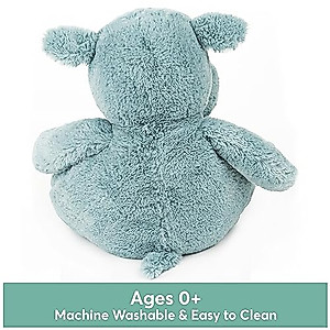 GUND Baby Oh So Snuggly Hippo Large Plush Stuffed Animal for Babies and Infants, Teal, 12.5”