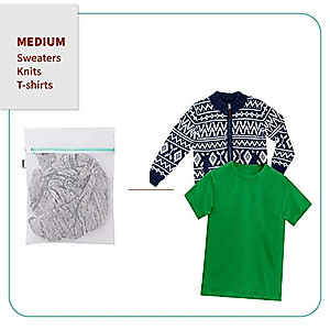 Mamlyn Mesh Laundry Bag for Delicates, Wash Bag for Underwear and Lingerie, Makeup Organizer Bag (2 Medium)