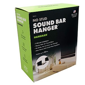 Hangman SBH-6 No-Stud Soundbar Hanger , Black