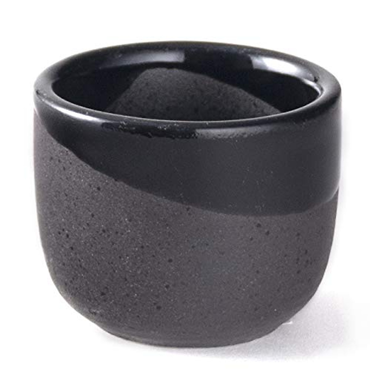 Happy Sales HSSS-BKONBK, Perfect 5 pc Japanese Design Ceramic Sake set, Black on Black