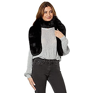 UGG Oblong Faux Fur Scarf Black One Size