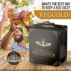 KEGCOLD Portable Keg Cooler - Foldable, Reusable, Lightweight, Insulated, and Easy Setup (1/2 & 1/4 Size Keg)