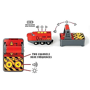 BRIO World 33213 - Remote Control Train Set | Wooden Toy for Kids | Enhances Logical Thinking | Compatible Railway Toys | Ideal for Ages 3 and Up