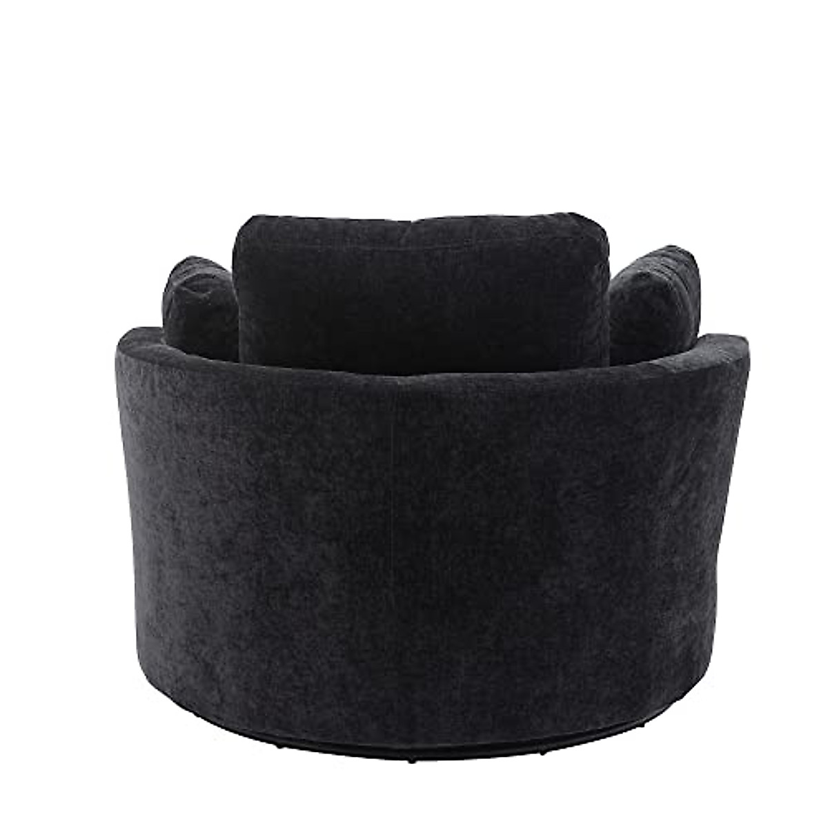 Oversized Swivel Accent Barrel Chair with 3 Pillows,Modern Comfy Upholstered 360 Recliner Sofa Cozy Club Chaise Leisure Round Loveseat Lounge Armchair for Living Room/Bedroom/Hotel/Nursery/Office