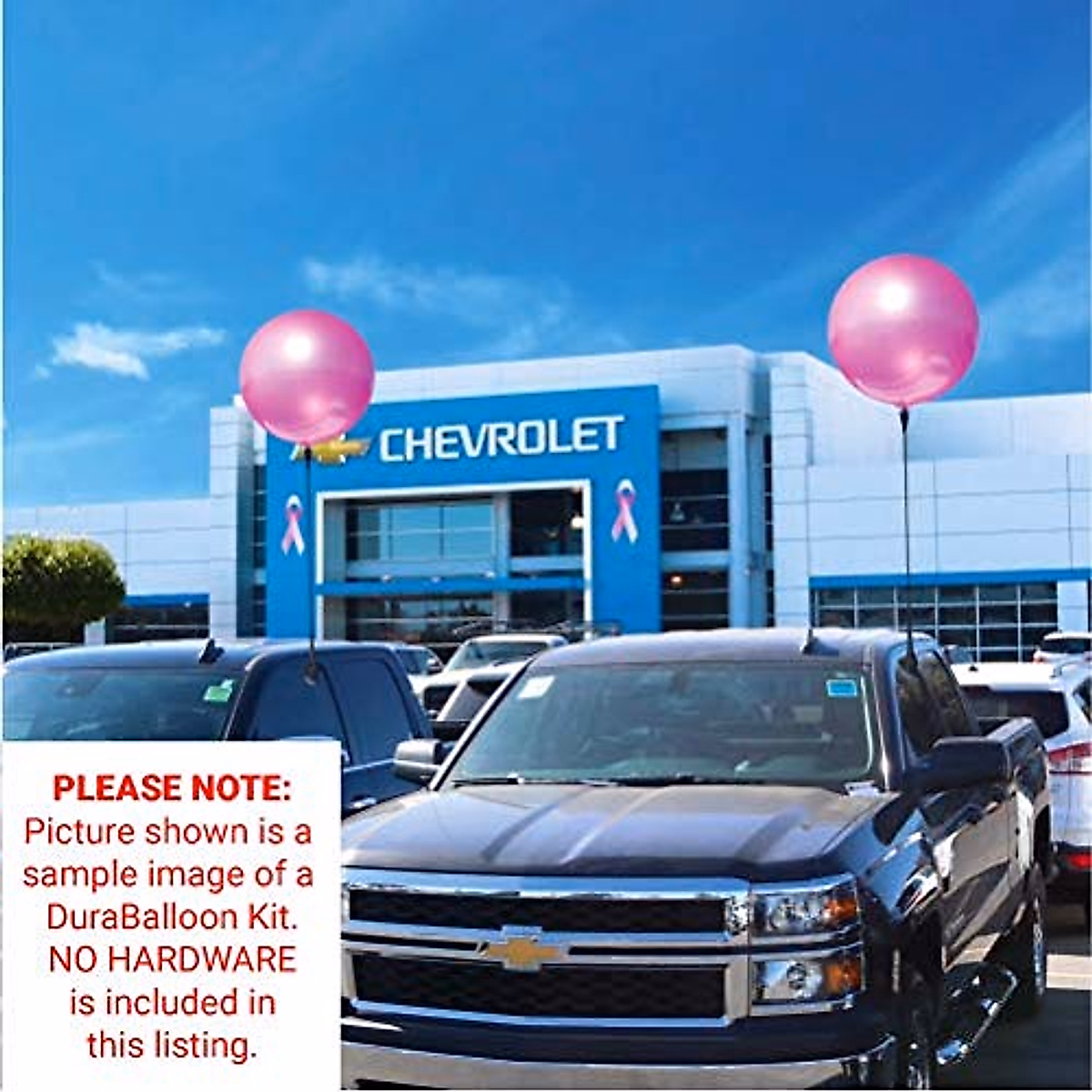 DuraBalloon Reusable Helium Free Replacement Balloons (5-Pack) - Weatherproof Plastic Outdoor Balloons NO HARDWARE INCLUDED