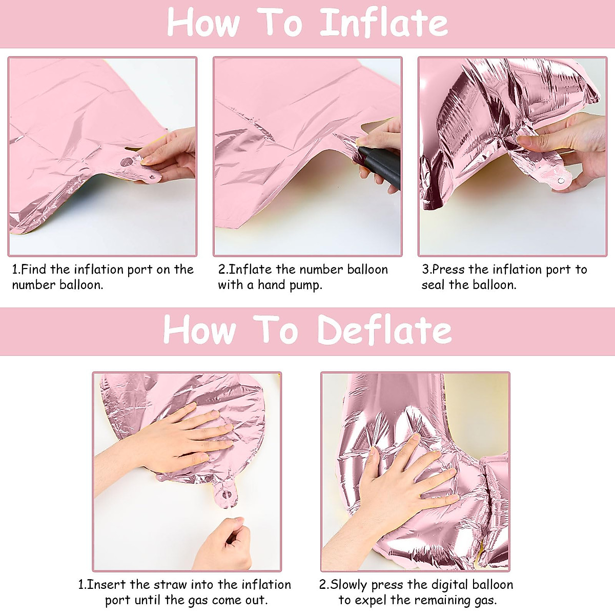 Pastel Pink 1 Balloons, 40 Inch Giant Light Pink Helium Foil Number 0-9 for Girls, Self Inflating 1st Birthday Balloon for Women Anniversary Baby Shower Princess Party Decorations Supplies