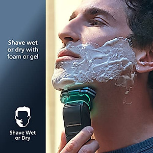 Philips Norelco 9800 Rechargeable Wet & Dry Electric Shaver with Quick Clean, Travel Case, Pop up Trimmer, Charging Stand, S9987/85