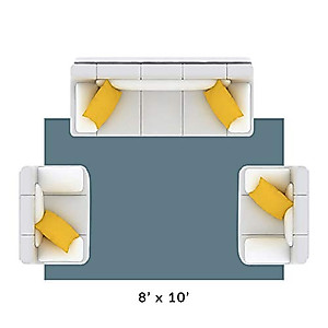 Aurora Large 7x10 Area Rug 7x10 - Indoor Area Rugs for Living Room - Dining Room Rug - Bedroom Rug - Kitchen Rug - Entryway Rug Contemporary Carpet - Alfombras para Salas Modernas Grandes