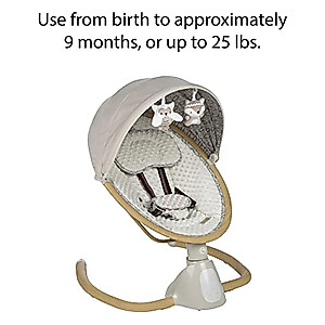 Safety 1st 5 Modes Bluetooth Swing, Bluetooth Enabled with Digital Touch Screen and Remote Control, High Street