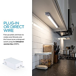 Enbrighten Premium Linkable Under Cabinet Fixture, 36in, LED, Linkable, 1220 Lumens, 3000K Bright White, 38847-T1