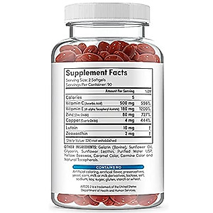 OjosLabs Eye Vitamins - AREDS 2 Based Formula - Eye Vitamin with Lutein & Zeaxanthin for Macular Health - Vision Supplements for Adults - 180 Softgels Support & Care for Eyes - Made in USA