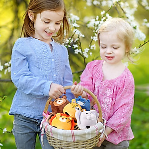 Skylety 9 Pcs Mini Plush Stuffed Animals Bulk 3.15 Inch Cute Soft Decompress Animals Plush Toys for Kids Baby Shower Birthday Charity Donation Gifts Classroom Prizes(Forest Animals)