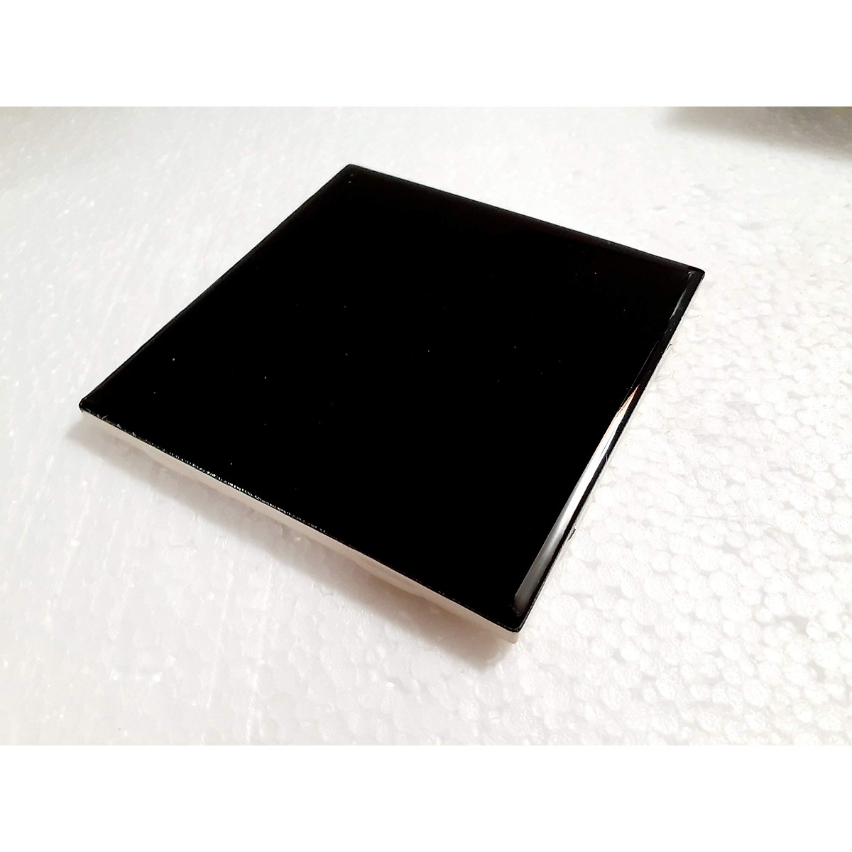 4 in Black Ceramic Tile 4.25 inch Shower Bathroom Kitchen Backsplash American Olean Gloss 4 1/4" Box 10 Piece