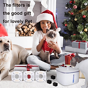 NeucomBBT 8 Pack Filters+8 Pack Pre-Filter Sponges Replacement,compatible with Veken 95oz/2.8L Cat Water Fountain Dog Pet Water Dispenser