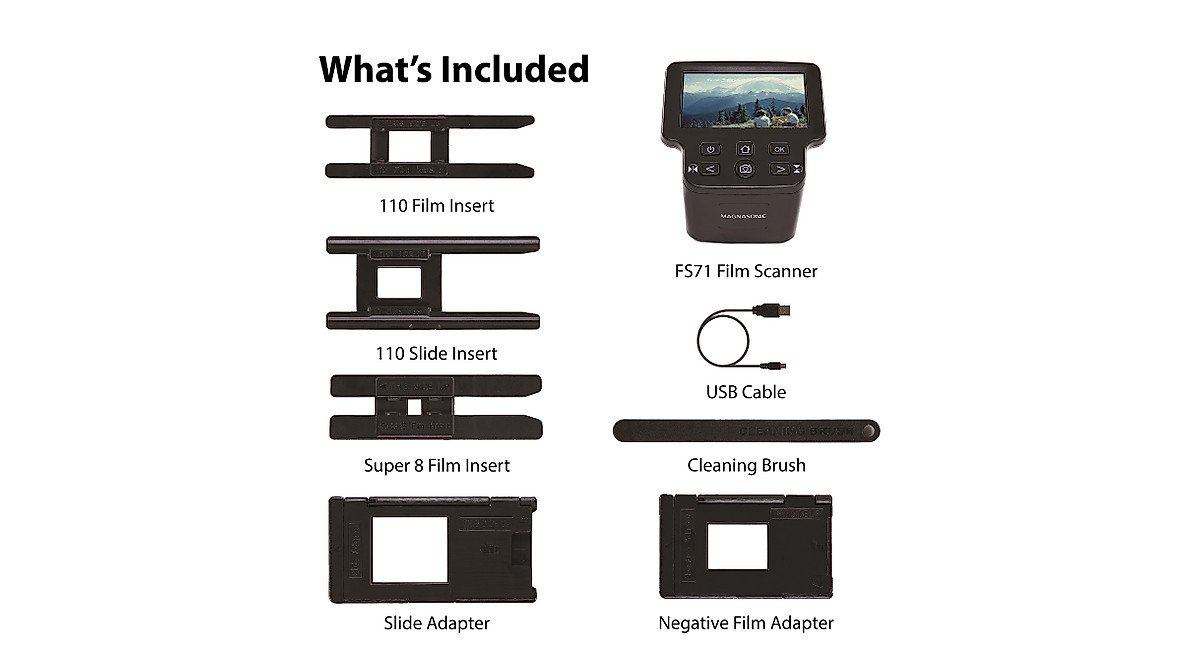 Magnasonic 24MP Film Scanner with 5" Display & HDMI – Preserve Memories ...