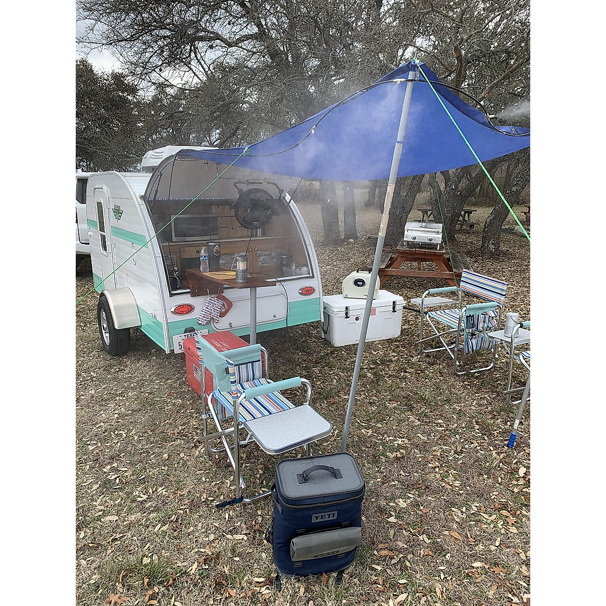 HydroMist 1/4 Inch High-Pressure Hose Kit with 8 Nozzles, Mist Line Kit, 50 Ft. Nylon Hose, Tube Cutter, Used to Cut and Assemble High-Pressure Tubing and Fittings, Black