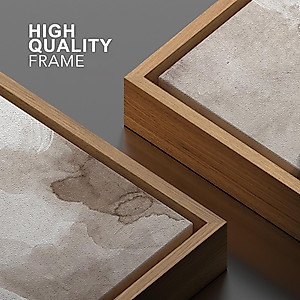 SIGNWIN Framed Canvas Print Wall Art Pastel Grunge Watercolor Gray Abstract Shapes Illustrations Modern Art Minimalism for Living Room, Bedroom, Office - 24"x36" NATURAL