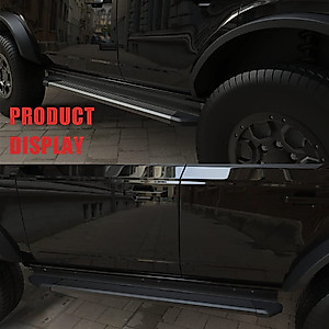 Heavy Duty Running Boards Fit for Ford Bronco 4 Door 2021 2022 2023 2024 Black Side Tube Step Nerf Bar