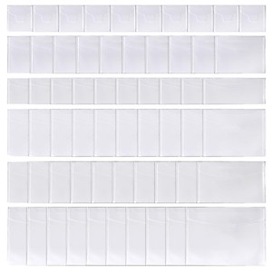 GLOBLELAND 60 Pcs Clear Stamp and Die Storage Bag Pockets 6 Size Plastic Storage Pocket Plastic Stamp Seal Storage Envelopes Case for DIY Paper Card Scrapbooking Craft