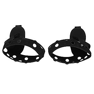 VR Controller Handle , Adjustable Silicone Washable Handle Protective Sleeve Protective Antislip with Strap for Quest 2(black)