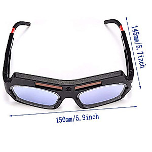 Solar Auto Darkening Welding Goggle Helmet Mask Safety Welding Glasses,Anti-Flog Anti-Glare Protective Goggles (2)