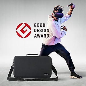 Movic® SimpleTravel™ Carrying Travel Hard Case for Oculus Quest 2 Replacement Virtual Reality VR Gaming Headset & Controller Accessories w Strap | Water Proof Cover Shell (Black+Velvet Purple)