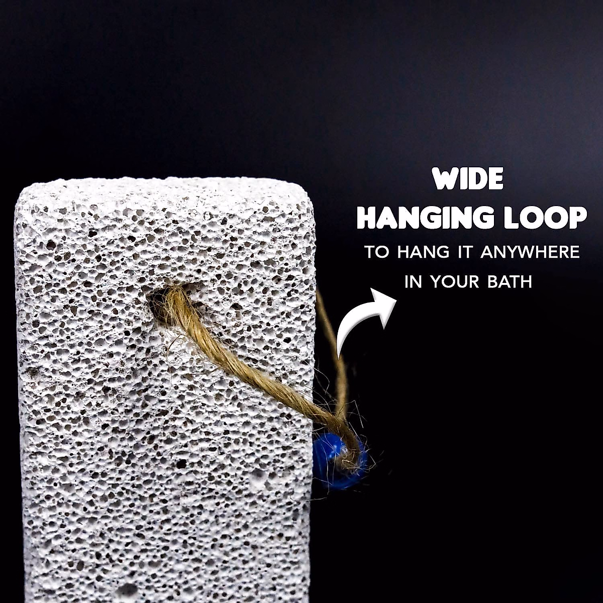 Natural Pumice Stone White for Feet Heels and Palm Set of 2- Pedicure Exfoliation Tool- Hard Callus Remover Health Foot Care Hypoallergenic Best Exfoliation- Corn Remover Dry Dead Skin from Pamukkale