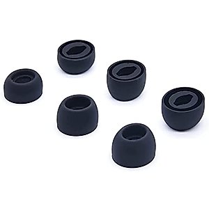 Adhiper Silicone Earbuds Replacement Buds Pro Earbuds Earmuffs Compatible for Samsung Galaxy Buds Pro Earplugs-fit in The Charging case, Noise-Reducing Non-Slip Silicone Earplugs with Filter (Black)
