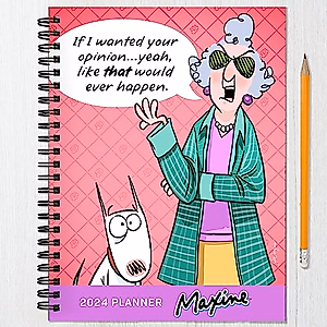 TF PUBLISHING 2024 Maxine Medium Weekly Monthly Planner | Goals & Expense Trackers | Planner Monthly and Weekly with Organizer Stickers | 12 Month Calendar Planner for Women | 6.5" x 8"