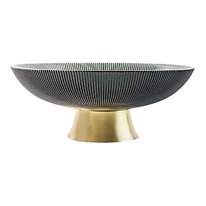 PartyKindom Tall Glass Fruit Tray Coffee Table Desktop Storage Bowl Household Food Container for Home/Wall/Room Decor